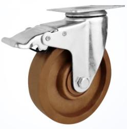 China 125mm Locking Caster Wheels High Temp Oven Casters Phenolic Wheel for sale