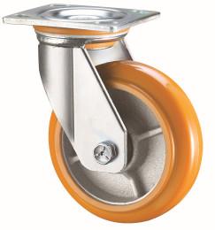 China orange polyurethane heavy duty caster for sale