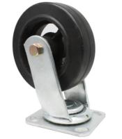 China 5 Inch Heavy Duty Cast Iron Wheels Rubber Wheel Cast Iron Casters for sale