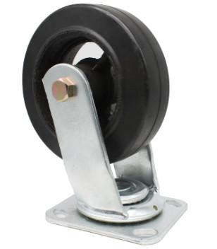 China 5 Inch Heavy Duty Cast Iron Wheels Rubber Wheel Cast Iron Casters for sale