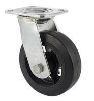 China 8 Inch Trolley Wheels Heavy Duty Swivel Casters Rubber Castor Wheel Cast Iron Wheels for sale