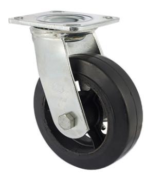 China 8 Inch Trolley Wheels Heavy Duty Swivel Casters Rubber Castor Wheel Cast Iron Wheels for sale