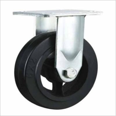 China 5 Inch Heavy Duty Caster Rubber Caster Wheels Iron Wheels for sale
