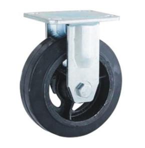 China 6 Inch Heavy Duty Caster Wheels Rubber Caster Iron Wheels for sale