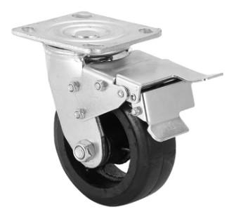 China 4 inch rubber caster wheels heavy duty furniture casters iron casters for sale