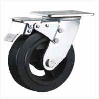 China 8 Inch Heavy Duty Locking Casters Industrial Trolley Wheels Iron Casters for sale