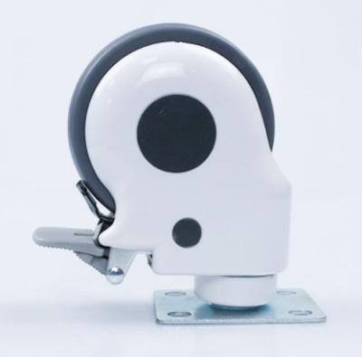 China Locking Casters Medical Wheels Rubber Caster Health Equip 4 Inch for sale