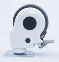 China TPR swivel hospital caster with brakes 5 inch for sale