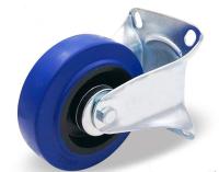 China 4 inch hand trolley wheels rubber caster fixed castor wheels 100mm for sale