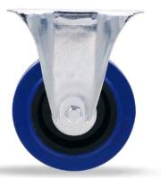 China 3 Inch Rubber Wheel For Trolley Rigid Caster Supplier 75mm for sale