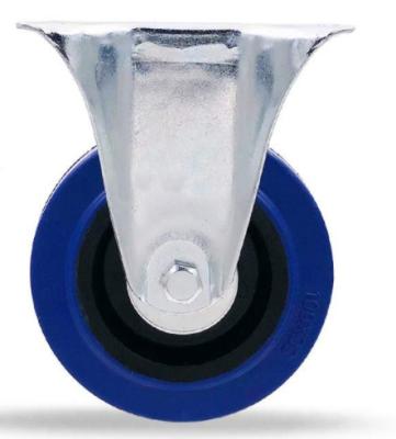 China 3 Inch Rubber Wheel For Trolley Rigid Caster Supplier 75mm for sale
