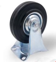 China 4 Inch Trolley Wheels Rubber Castors Rigid Wheels For Hardwood Floor for sale