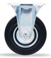 China 6 Inch Heavy Duty Trolley Wheels Fixed Castors Rubber Castor Wheel for sale