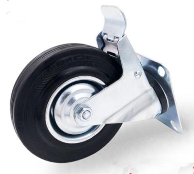 China 5 Inch Locking Casters Lockable Caster Wheels Locking Swivel Casters 125mm for sale