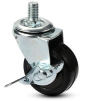 China stem rubber castors threaded caster wheels for furniture 3 In for sale
