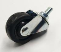 China 75mm swivel rubber caster wheels with threaded stem screw casters for sale