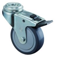 China Institutional Caster Swivel Bolt Hole Castors With Brakes Locking Wheels for sale