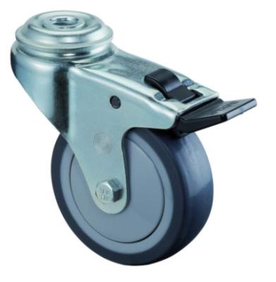 China Institutional Caster Swivel Bolt Hole Castors With Brakes Locking Wheels for sale