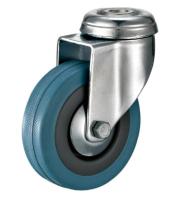 China Soft Rubber Wheel For Trolley Bolt Hole Casters Apparatus Castors for sale