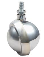 China Shepherd Round Metal Ball Caster With Threaded Stem Furniture Castors for sale