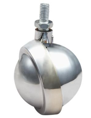 China Shepherd Round Metal Ball Caster With Threaded Stem Furniture Castors for sale