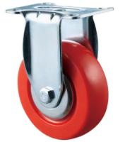 China Red Caster PU Wheels For Trolley for sale