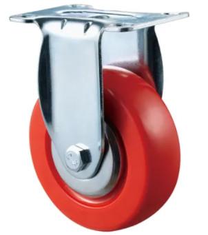 China Red Caster PU Wheels For Trolley for sale