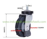 China Shopping Trolley Casters Escalator Castor Wheels 100mm for sale