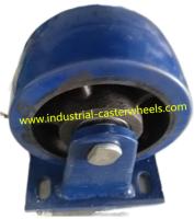 China Extra Heavy Duty Cast Iron Rubber Casters 700kgs for sale