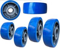 China Super Heavy Duty Rubber On Cast Iron Castor Wheels 700kgs for sale