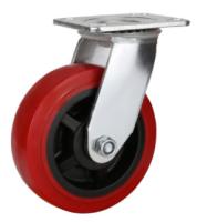 China Heavy Duty Red Polyurethane Caster for sale