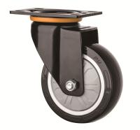 China 2.5 Inch Black Polyurethane Caster Wheel for sale