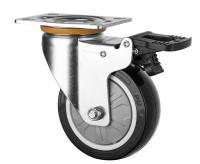 China 4 Inch Swivel Top Plate PU Castors for sale