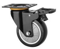 China 4 Inch Swivel Top Plate PU Castors for sale