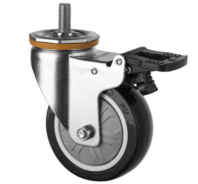 China Industrial Polyurethane Castor Wheel 3 Inch for sale