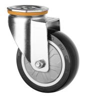 China Black PU Caster With Bolt Hole 4 Inch for sale