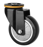 China Black PU Caster With Bolt Hole 4 Inch for sale