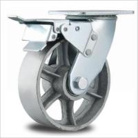 China 4 Inch Cast Iron Wheel Heavy Duty Castors With Brakes for sale