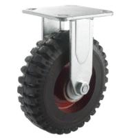 China Red Rim Core Black Rubber Heavy Duty Caster Wheels 5 Inch for sale
