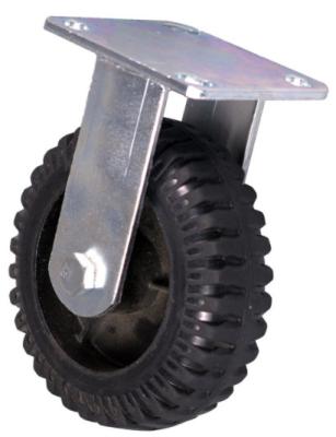 China Red Rim Core Black Rubber Heavy Duty Caster Wheels 5 Inch for sale