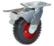 China Heavy Duty Cast Iron Rubber Castors 8 Inch for sale