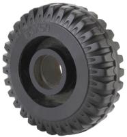 China 6 Inch Red Cast Iron Black Rubber Wheel for sale