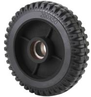 China 8 Inch Mold On Rubber Cast Iron Wheel for sale