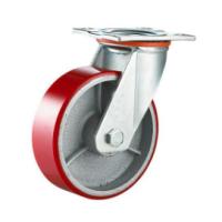 China polyrethane wheels cast iron heavy duty castors 5 inch for sale
