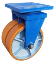 China 12 Tons Swivel Nylon Twin Wheel Heavy Duty Caster 12000kgs for sale