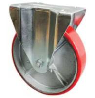 China 6'' European Heavy Duty Red PU On Cast Iron Castor Wheels 1000lbs for sale