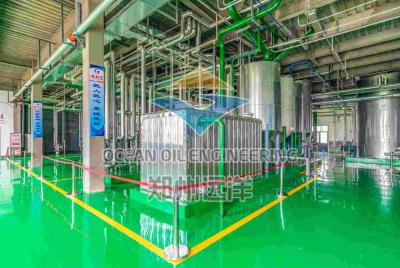 China Stainless Steel Edible Oil Refinery Plant 10-5000 TPD Fully Automatic Continuous for sale