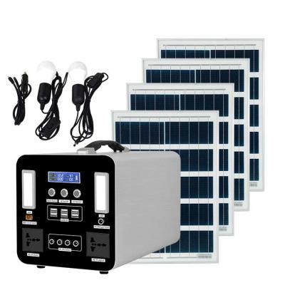 China Solar generator 1000W 220V 110V Lithium battery solar portable power bank station 1000W for sale