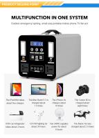 China Solar generator 1000W 220V 110V Lithium battery solar portable power bank station 1000W for sale