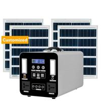 China Portable Solar Panel Power Station With Lifepo4 Battery Power Bank 1500W for sale